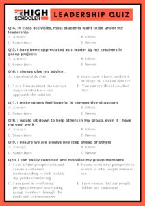 Leadership Quiz For High School Students [PDF Included] - TheHighSchooler