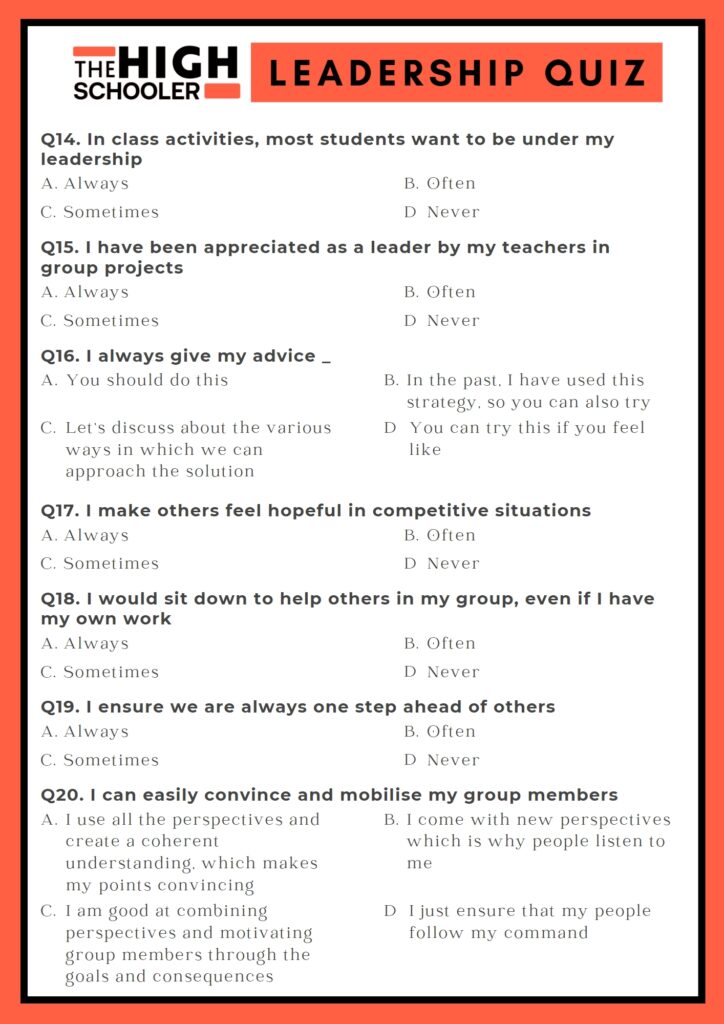 Leadership Style Quiz Printable Printable Free Templates Leadership Style Quiz Printable Printable Free Templates