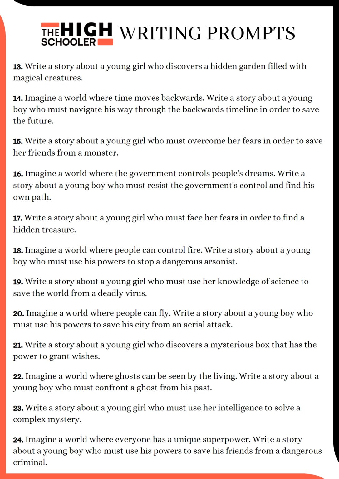 50 Writing Prompts For High School Sophomores [PDF Included ...