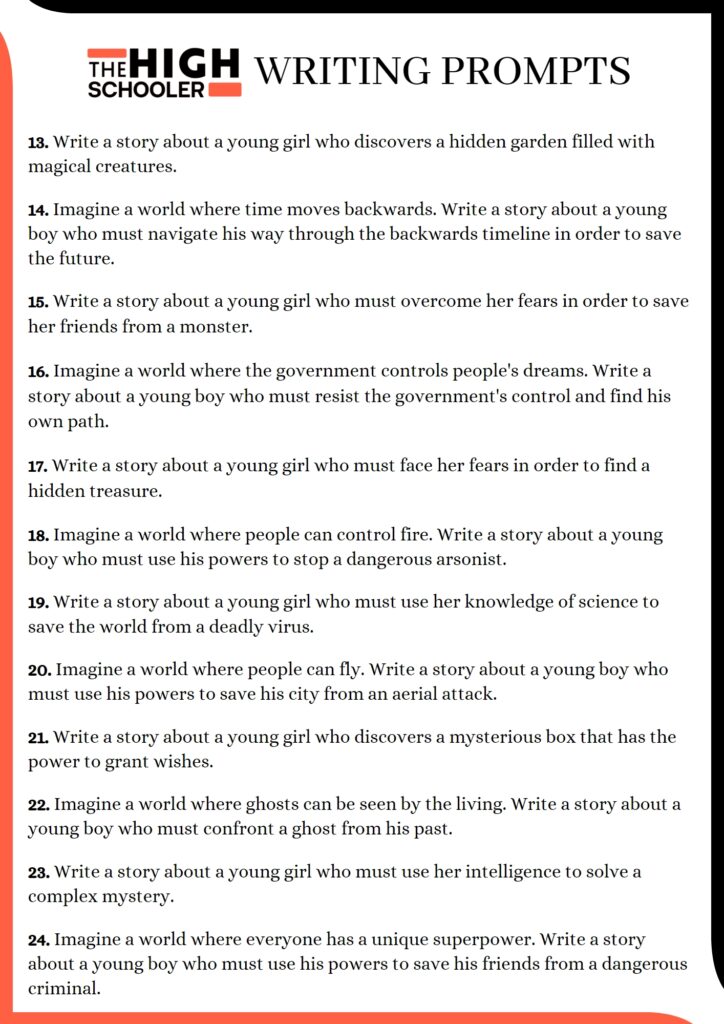 50 Writing Prompts For High School Sophomores [PDF Included ...