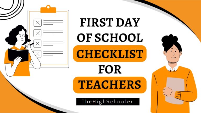 First Day Of School Checklist For Teachers [PDF Included] - TheHighSchooler