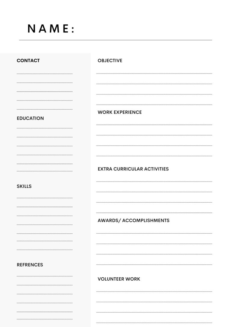 Printable High School Freshman Resume Template [PDF Included ...