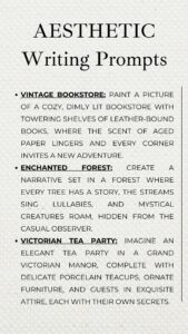 60 Aesthetic Writing Prompts For Students - TheHighSchooler