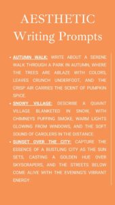 60 Aesthetic Writing Prompts For Students - TheHighSchooler