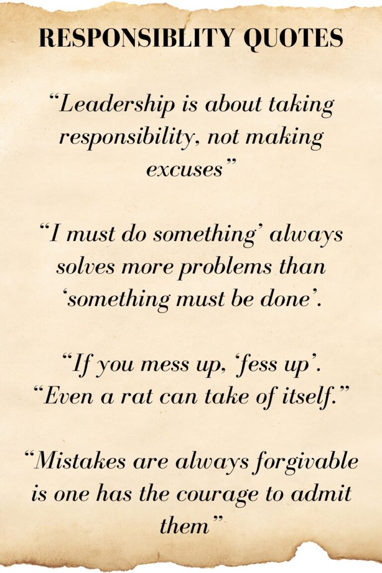 50 Responsibility Quotes For Students - TheHighSchooler