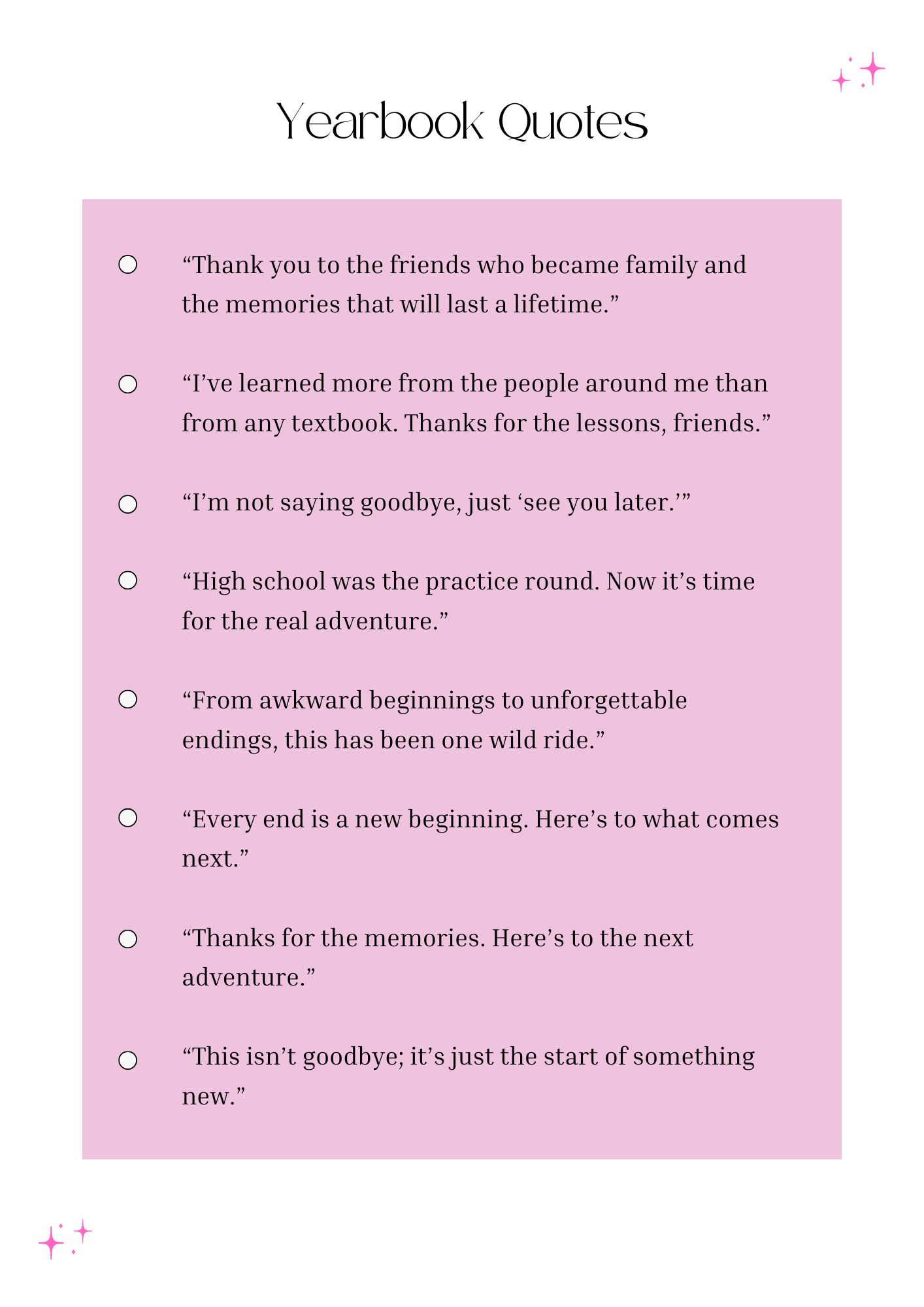 145 Unique High School Yearbook Quotes - TheHighSchooler