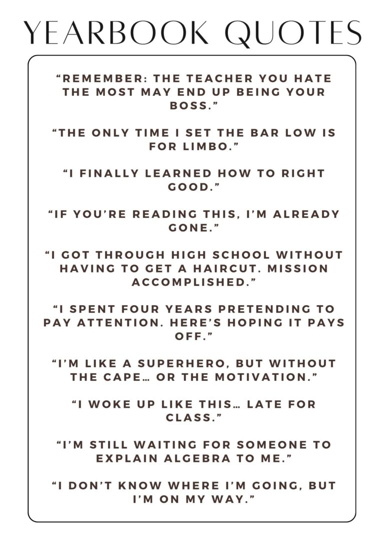 145 Unique High School Yearbook Quotes - TheHighSchooler
