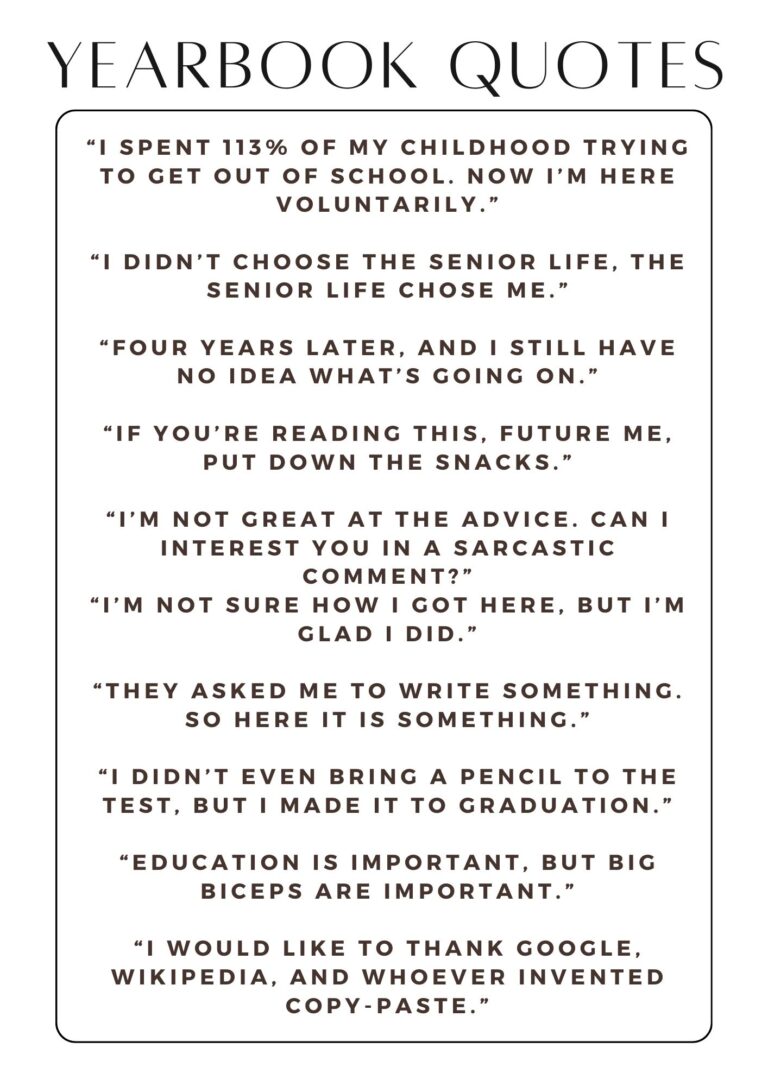 145 Unique High School Yearbook Quotes - TheHighSchooler