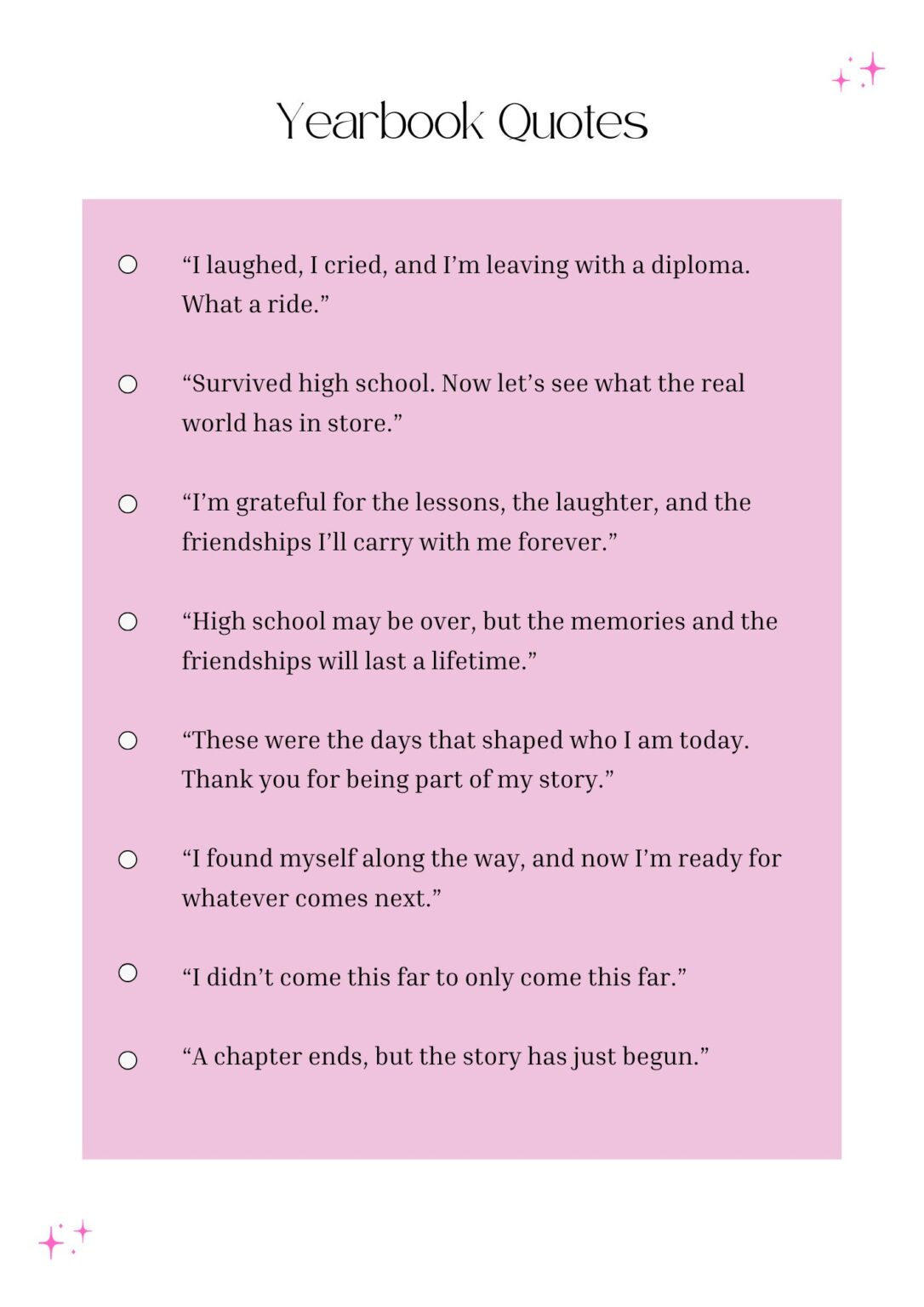 145 Unique High School Yearbook Quotes - TheHighSchooler