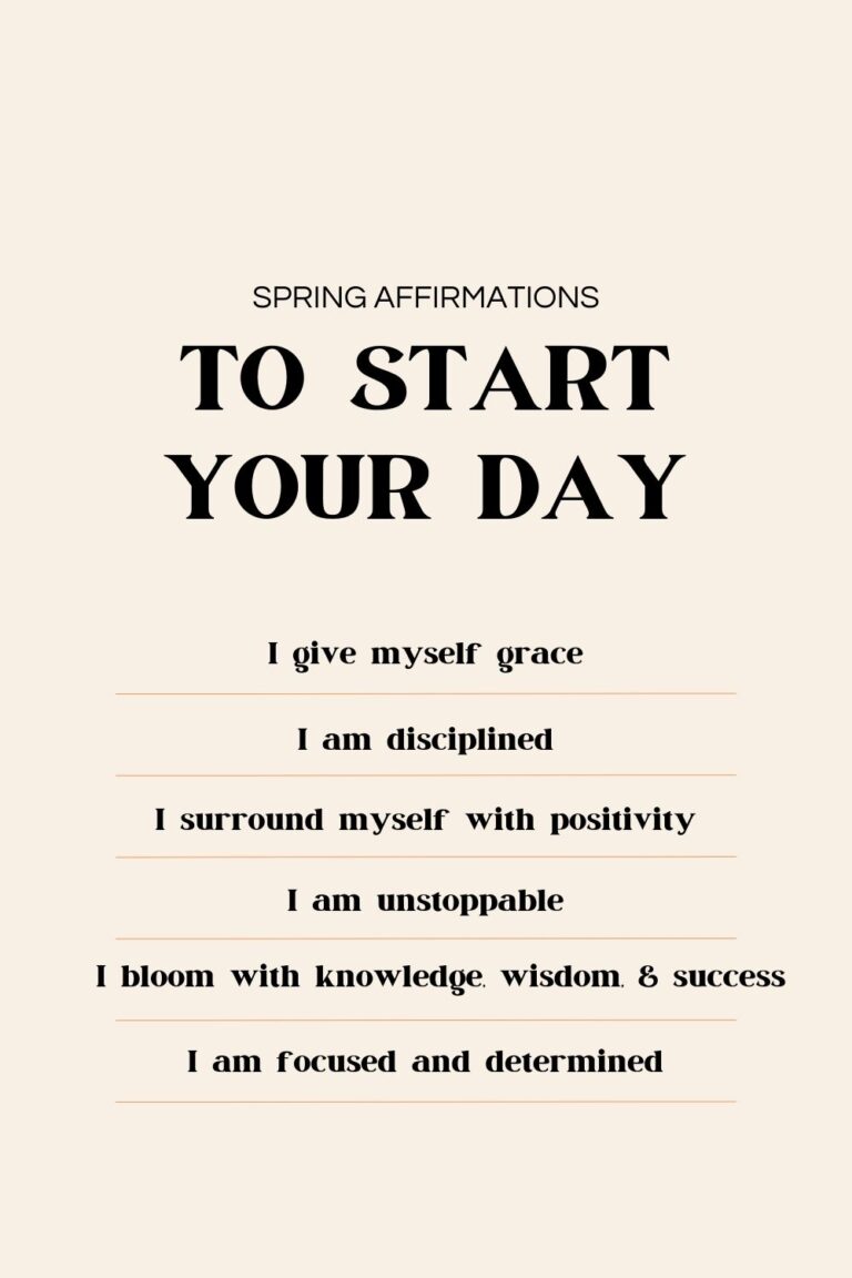 50 Effective Spring Affirmations For Students - TheHighSchooler