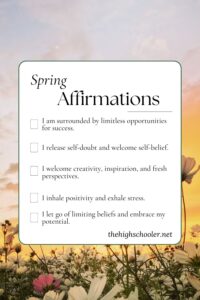 50 Effective Spring Affirmations For Students - TheHighSchooler