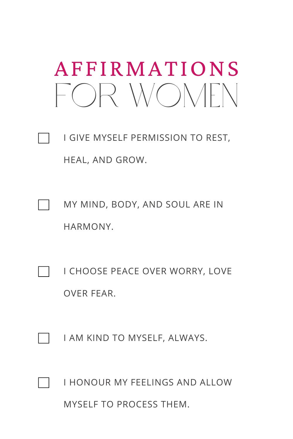 50 Uplifting Affirmations For Women - TheHighSchooler